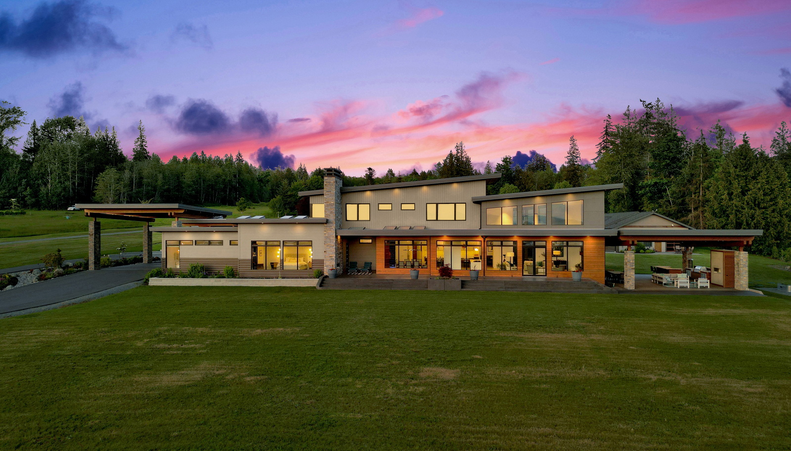 Massive Custom-Built Five-Acre Estate with Stylishly Modern Design ...